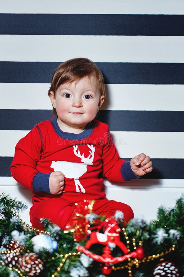 Little boy and Christmas stock photo. Image of cute, health - 36519568