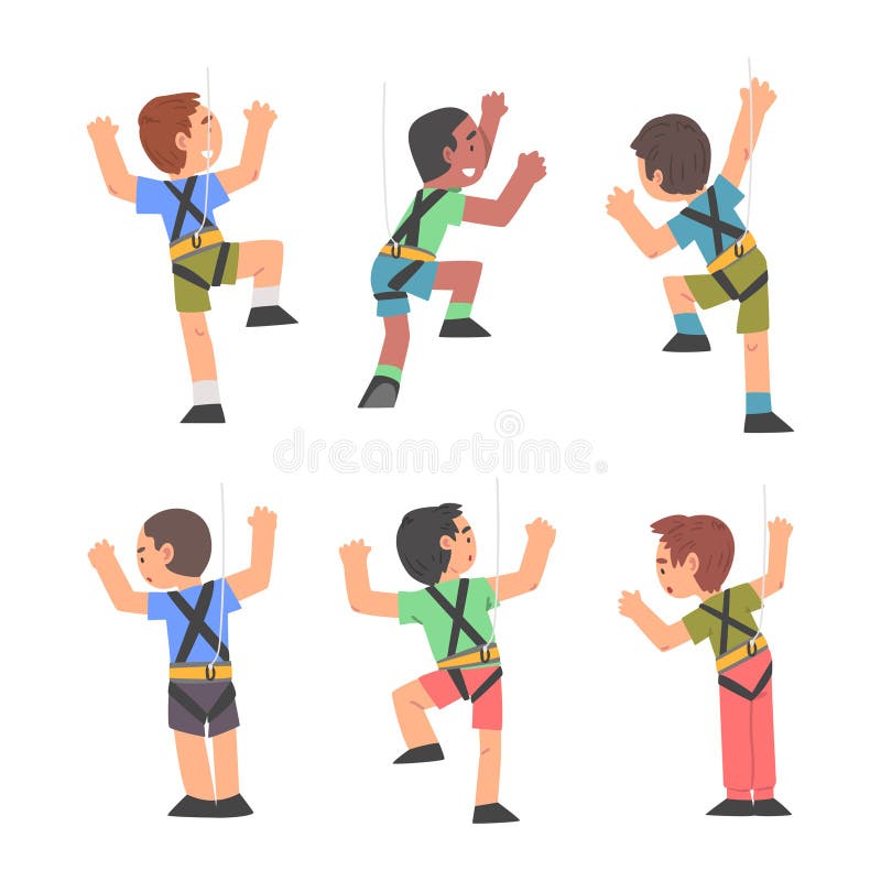 Kid Climbing Rock Wall Stock Illustrations – 219 Kid Climbing Rock Wall ...