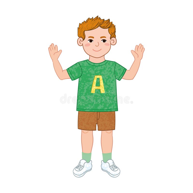 Little Young Ginger Boy Stock Illustrations – 216 Little Young Ginger ...