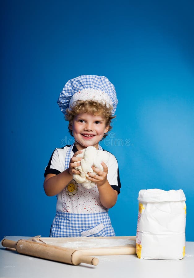 Little boy cook stock photo. Image of isolated, kitchen - 79353712