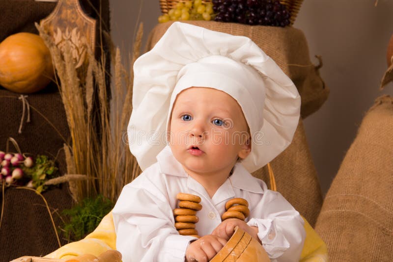Little Boy in the Cook Costume Stock Photo - Image of baby, face: 22118090