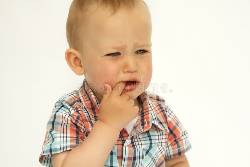 Little boy cries portrait stock photo. Image of infant - 95217526
