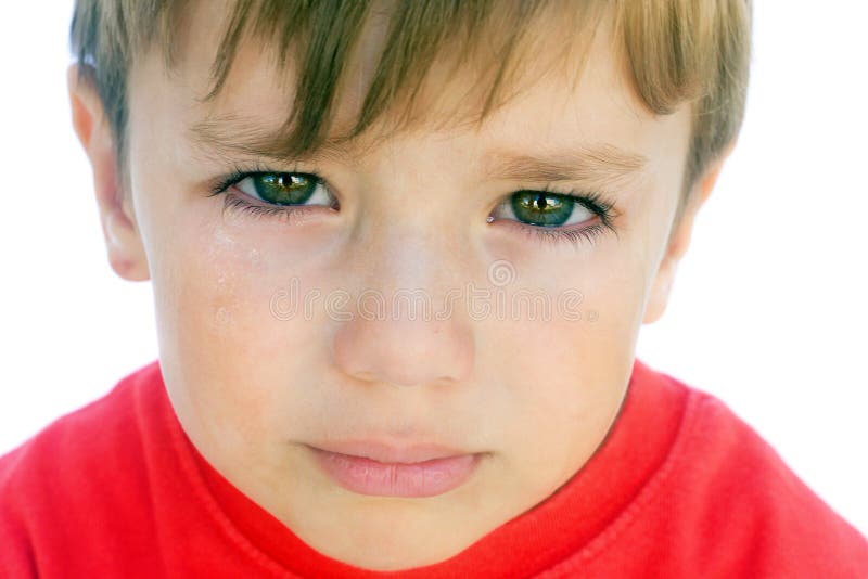 Sad child crying tears stock photo. Image of grieving - 9047400