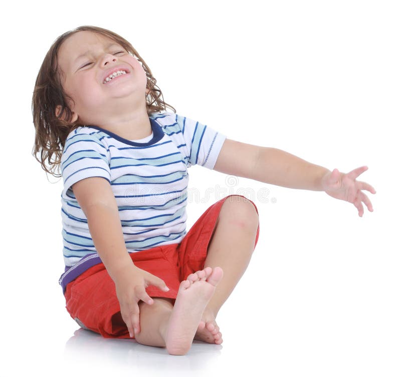 Little Boy Crying Hold a Candy Stock Photo - Image of adorable, face ...