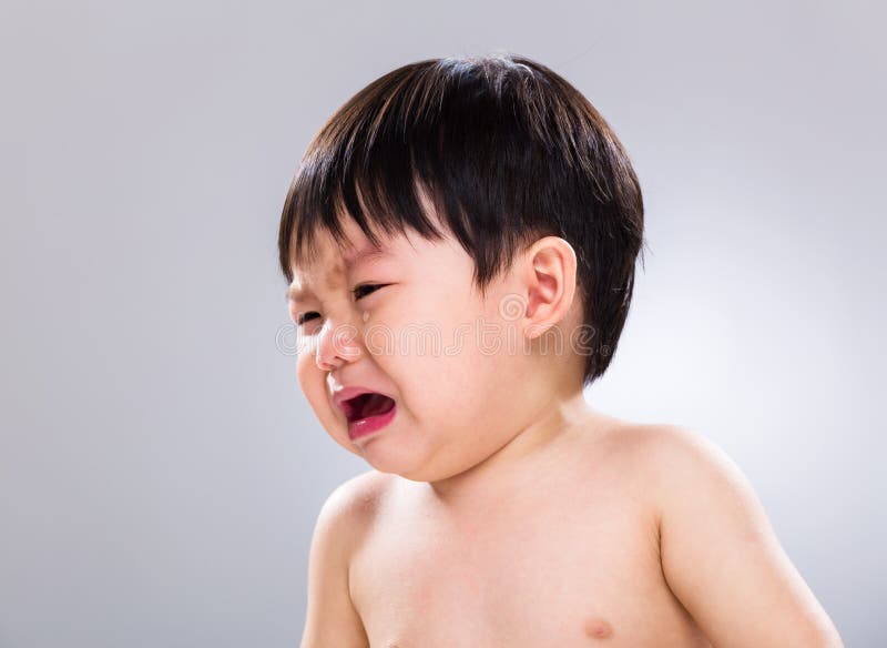 Crying Boy on Mother S Shoulder Stock Image - Image of chinese, eyes ...