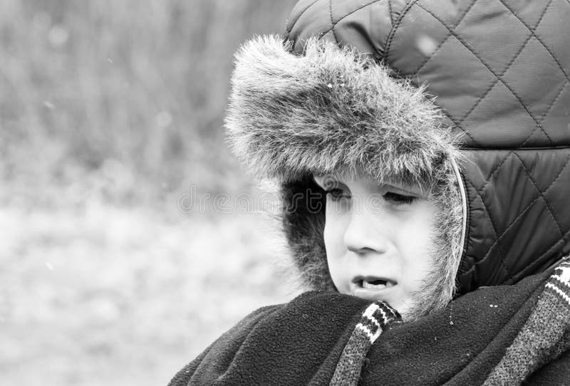 Grumpy Little Boy with Sad Bottom Lip Stock Image - Image of lonely ...