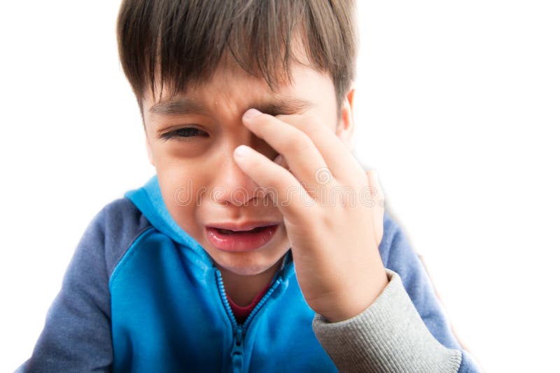 Little Boy Crying with Tear Sadness Face Close Up Stock Photo - Image ...