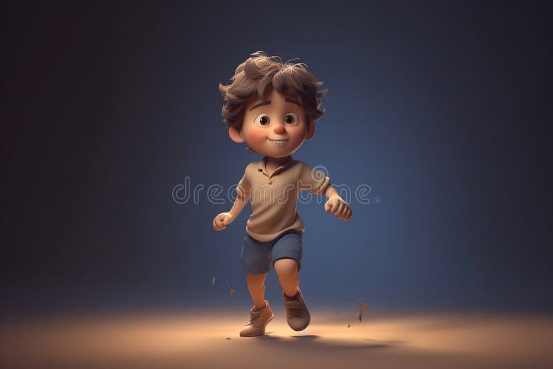 A Little Boy - Cute Cartoon Character, 3d Rendering. Generative AI ... A Little Boy - Cute Cartoon Character, 3d Rendering. Generative AI ...