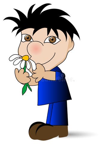 Smelling Flower Cartoon Stock Illustrations – 397 Smelling Flower ...