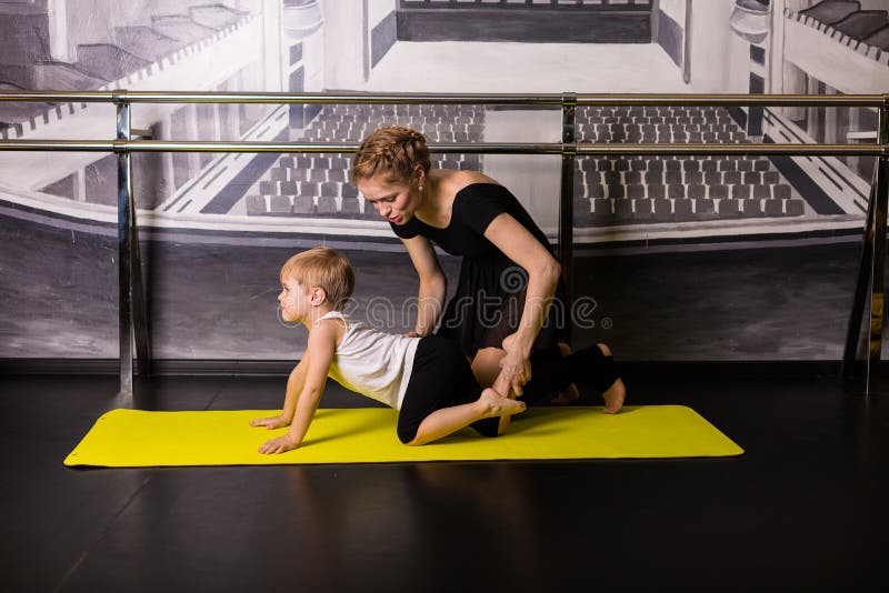 Boy Dancer Doing Splits while Warming Up Stock Image - Image of ...