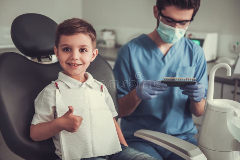 Little boy at the dentist stock photo. Image of oral - 91936702