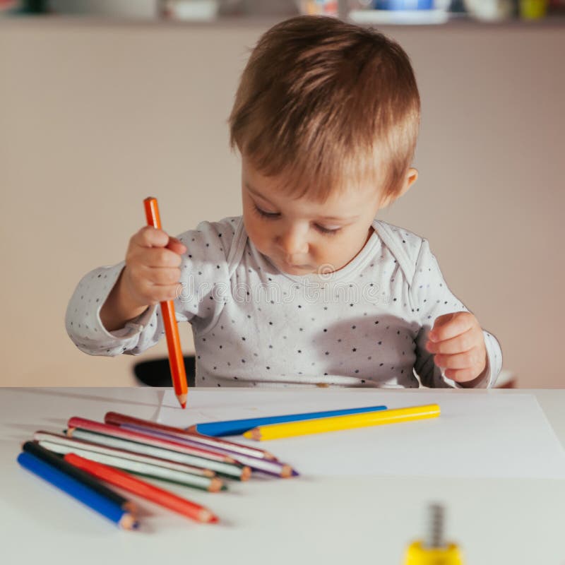 Happy kids drawing stock photo. Image of kids, drawing - 15153738