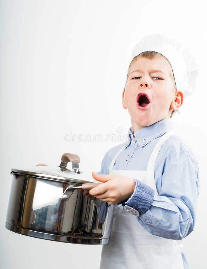 Little Boy Dressed Like a Chef Stock Image - Image of cook, people ...
