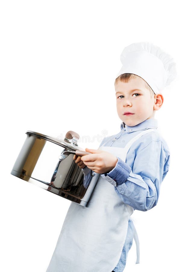 Little Boy Dressed Like a Chef Stock Image - Image of looking ...