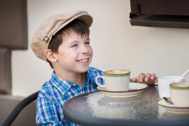 416 Little Boy Drinking Coffee Stock Photos - Free & Royalty-Free Stock ...