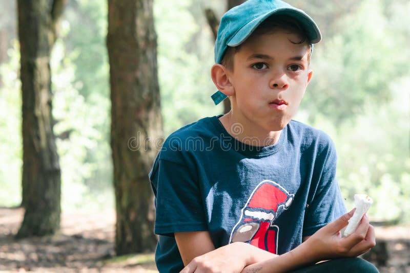 Portrait of a Little Boy with Brown Eyes Stock Image - Image of styling ...