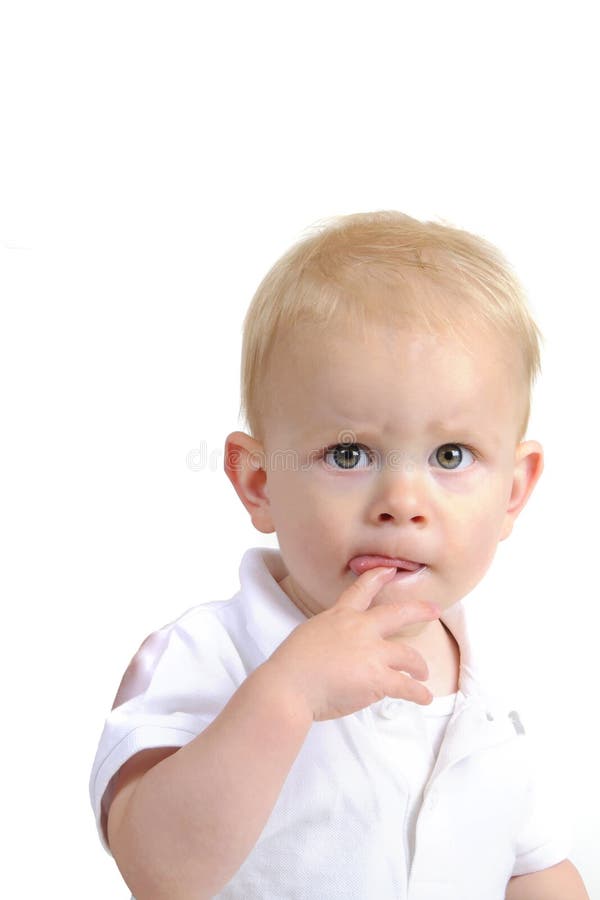 Little boy with expression stock photo. Image of child - 22975458
