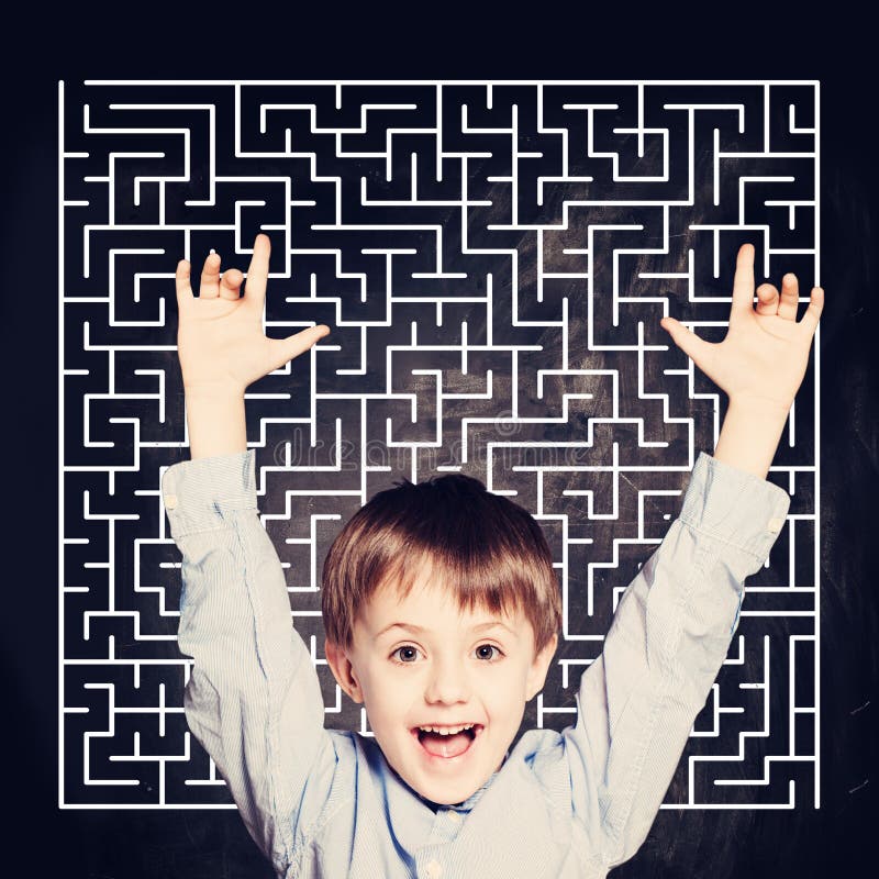 The Little Boy Finds a Solution To the Problem. the Student Screams ...