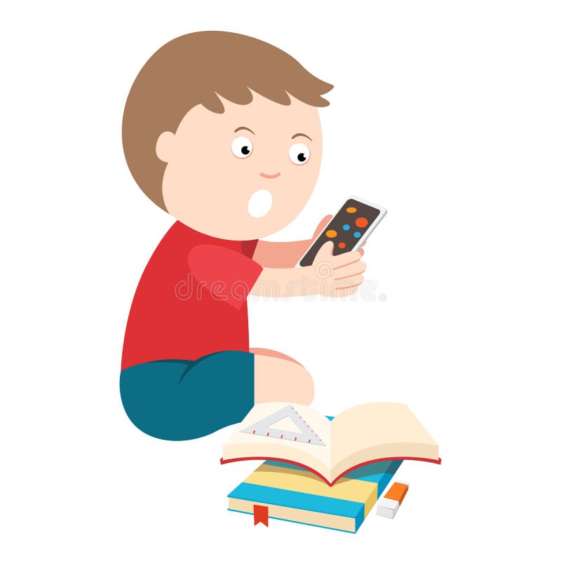 Child Smartphone Addiction Infographic Stock Vector - Illustration of ...
