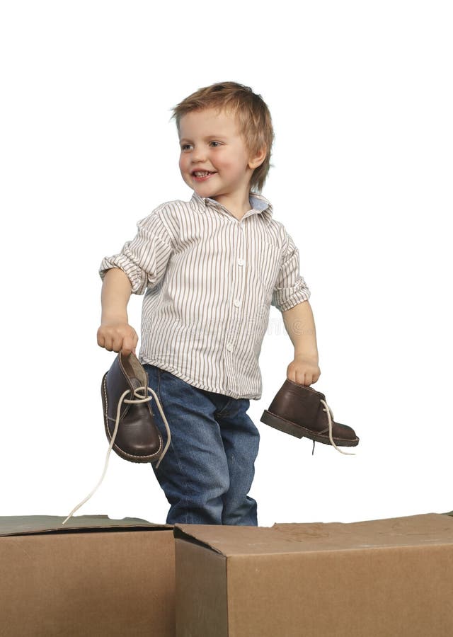 Little Boy Digging in the Pockets of His Pants Stock Photo - Image of ...