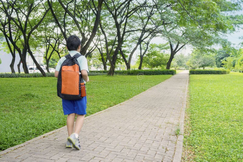 Little Boy Going To School Stock Photo - Image: 55995318