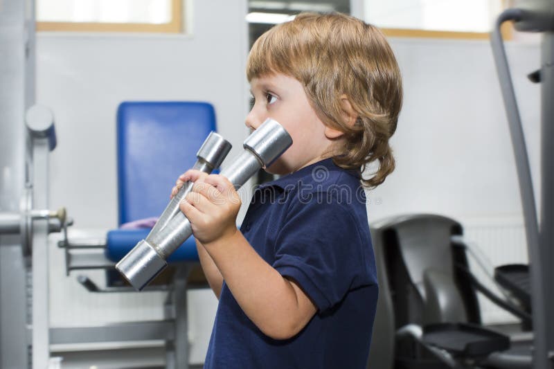 Little boy in the gym stock photo. Image of sport, activity - 76043272