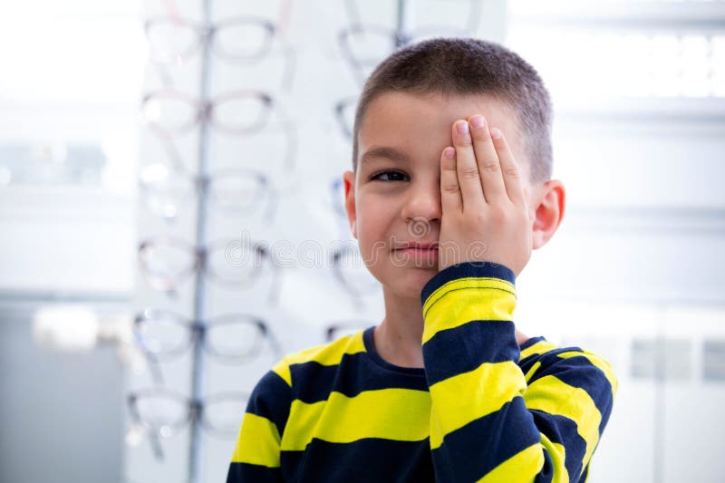 Little Boy Having Eye Test at Ophthalmologist Office Stock Image ...