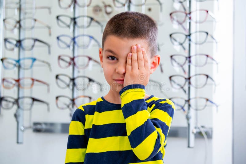 Little Boy Having Eye Test at Ophthalmologist Office Stock Photo ...