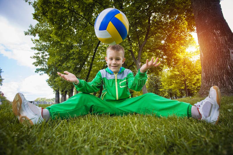 Little Boy Having Fun Playing Soccer with Ball Stock Image - Image of ...