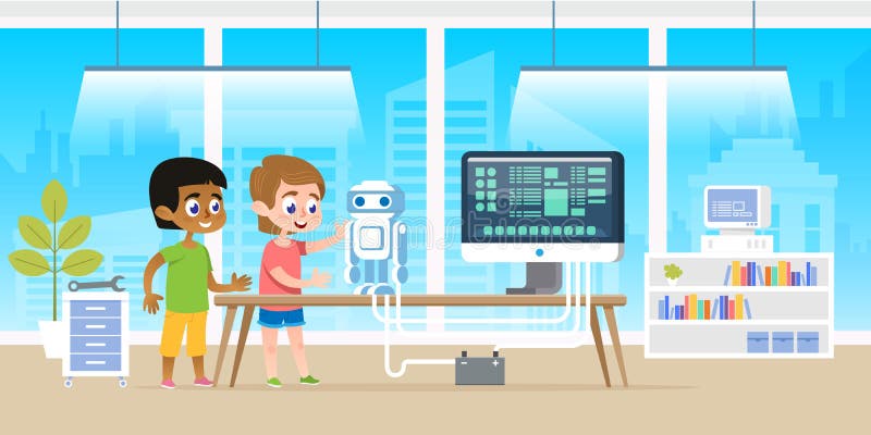 Technology Classroom Stock Illustrations – 38,851 Technology Classroom ...