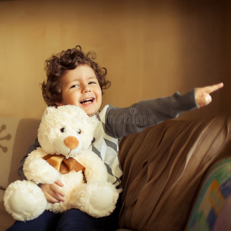 Little boy at home stock photo. Image of lovely, seated - 28294286