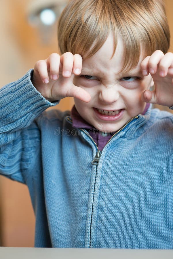 Little boy at home stock image. Image of roar, cute, playful - 37580147