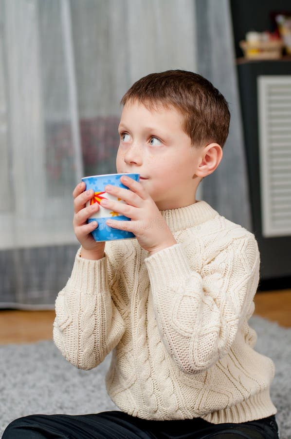 Little Boy at Home on the Carpet Stock Photo - Image of caucasian ...