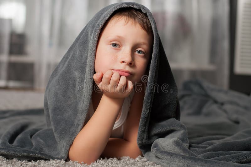 Little Boy at Home on the Carpet Stock Photo - Image of miniature, boys ...