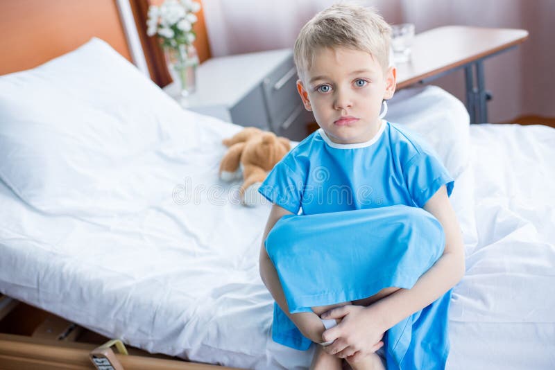 Little boy in hospital stock image. Image of sick, healthcare - 90542477