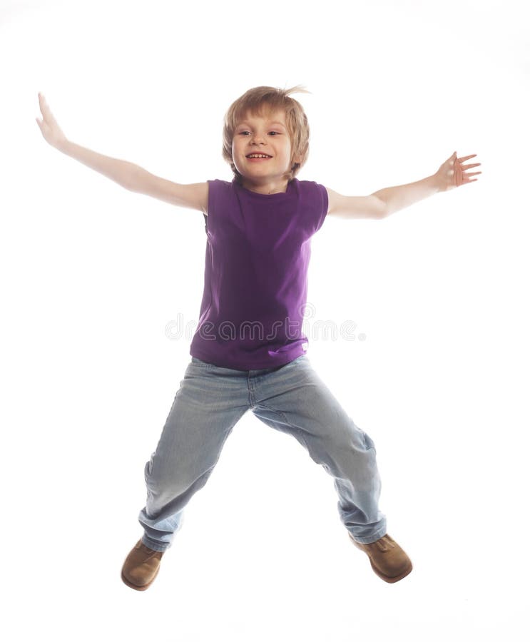 Little boy jumping stock image. Image of leap, model - 71831167