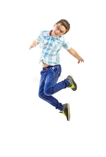 166 Happy Dancing Jumping Children Background White Stock Photos - Free ...