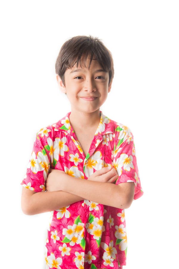 Little Boy Laughing Portrait Standing with Happy Face Stock Photo ...
