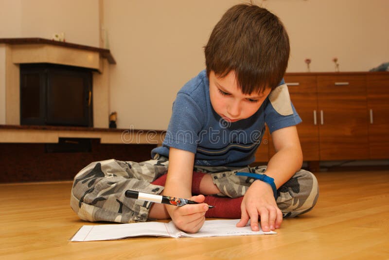 Little Boy Learning To Write Picture. Image: 6667564