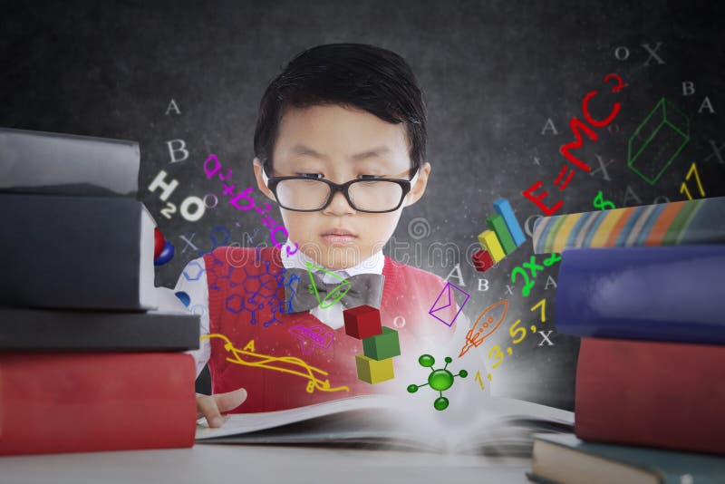 Schoolboy Learns Math Lesson with Teacher Stock Image - Image of ...