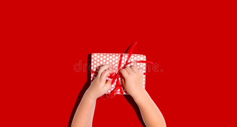 Little Boy Making a Gift Box Stock Photo - Image of crayon, drawing ...