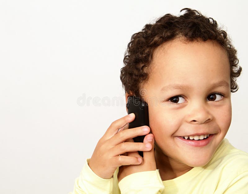 Little Boy Making a Phone Call Stock Photo - Image of conversation ...