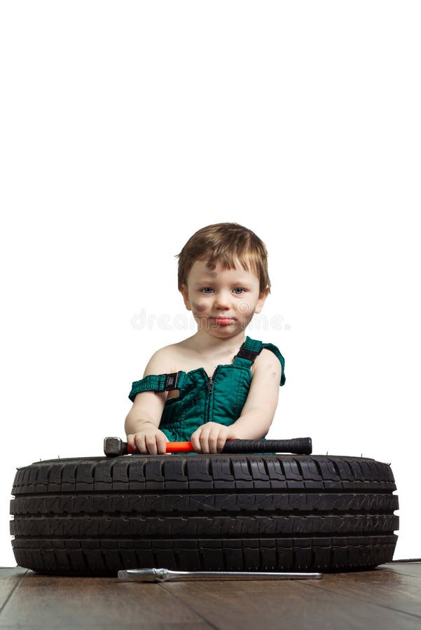 Little boy mechanic stock photo. Image of repairman, builder - 85958958