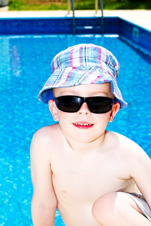 Little Boy Oiled Up with Sun Cream Stock Image - Image of cream ...