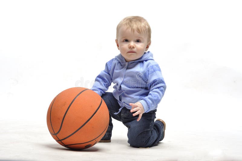 Young Boy Playing Basketball Stock Image - Image of young, recreation ...