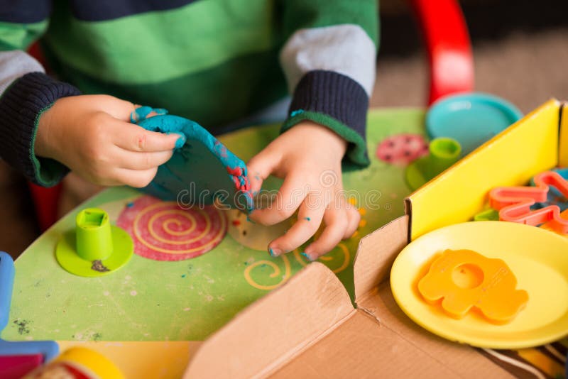 186 Little Boy Playing Home Creative Game Plasticine Stock Photos ...