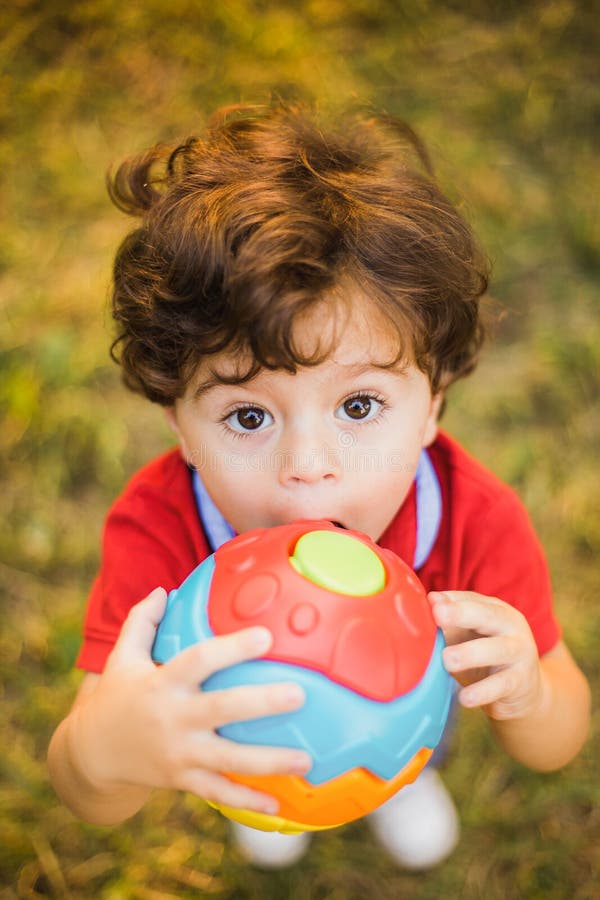 Portrait of Beautiful Smiling Cute Baby Boy Stock Photo - Image of ...