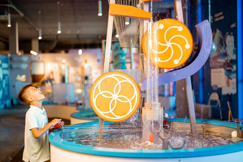 Little Boy Playing in a Science Museum Editorial Photo - Image of ...