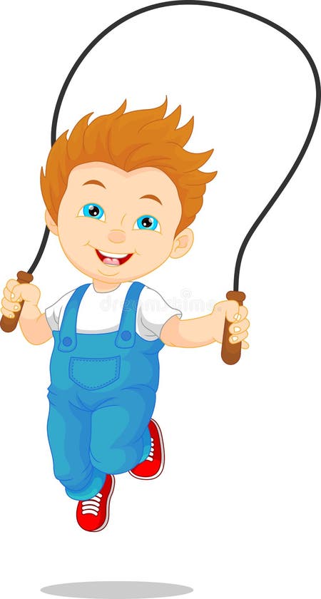 Boy Jumping Rope Cartoon Stock Illustrations – 714 Boy Jumping Rope ...