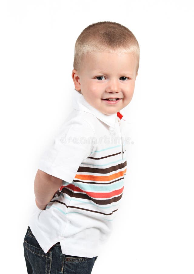 Little Boy Posing with Smile Stock Image - Image of closeup, laughing ...